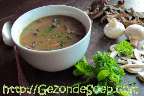 Champignonsoep maken